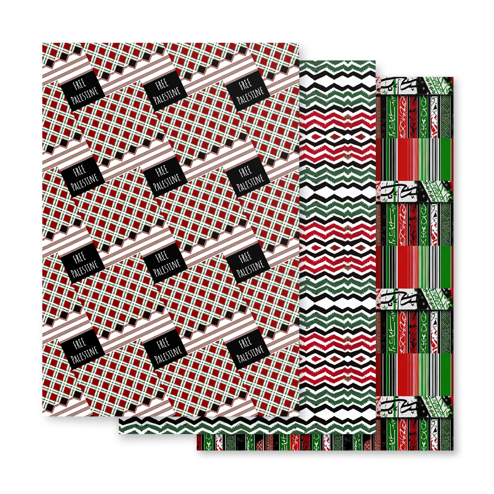 Palestine Inspired Wrapping Paper Sheets – ZayNoura CauseWear